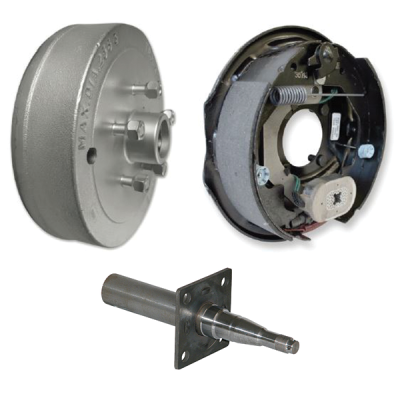 Trojan 10in Electric Drum Brake - Hub & Stub Kits - 1500-1750kg ...