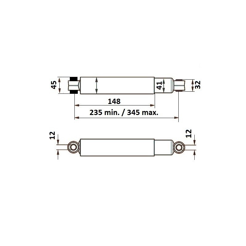 BPW Caravan Axle Shock Absorber- 1300-1800kg- BPW Brake Chassis Parts ...