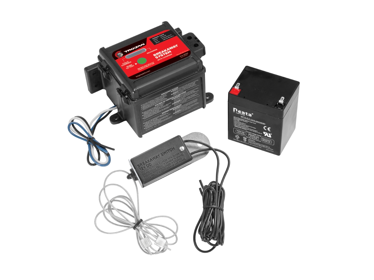 Breakaway Battery Kit - Push to Test - 5Ah- Breakaway Kits/Switches ...