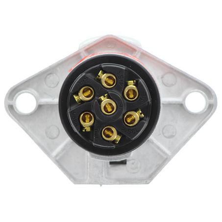 Hella Trailer Plug - Heavy Duty 7 Pin Large Round Plug - Metal- Trailer ...