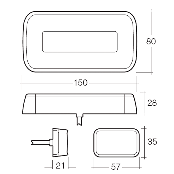 Narva Model 37 LED Tail Lamp - 2 Lamp Kit- LED Trailer Tail Lights ...