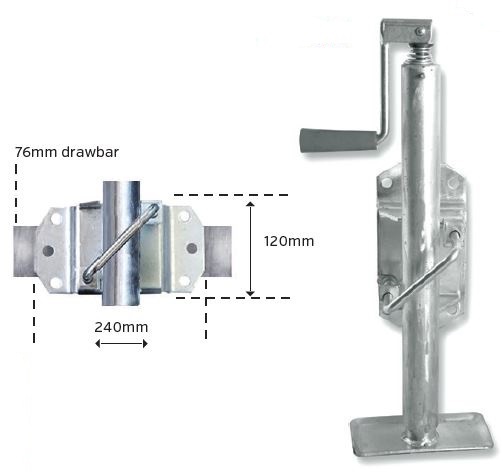 500kg Capacity Stand - Side Wind Folding Handle - Trojan- Park Legs ...